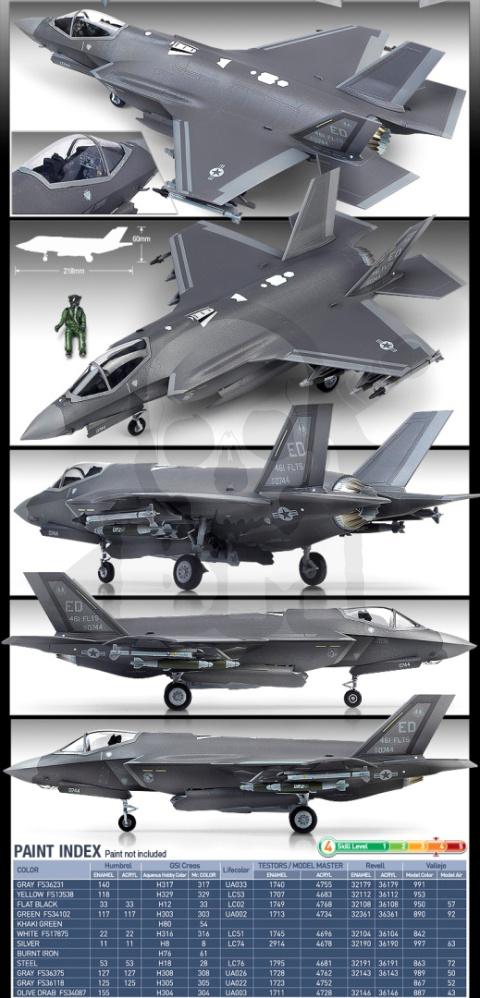 Battle-Models > Academy 12507 USAF F-35A Lighting II 1:72